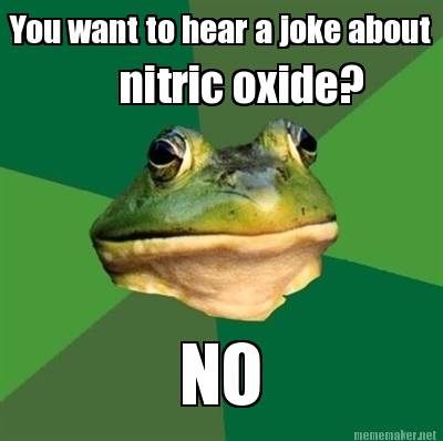 Meme Maker - You want to hear a joke about nitric oxide? NO Meme Generator!