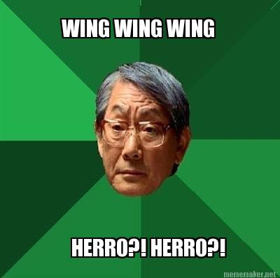 Meme Maker - WING WING WING HERRO?! HERRO?! Meme Generator!