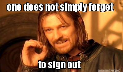 Meme Maker - one does not simply forget to sign out Meme Generator!