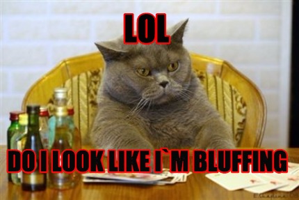 Meme Maker - lol do i look like i`m bluffing Meme Generator!