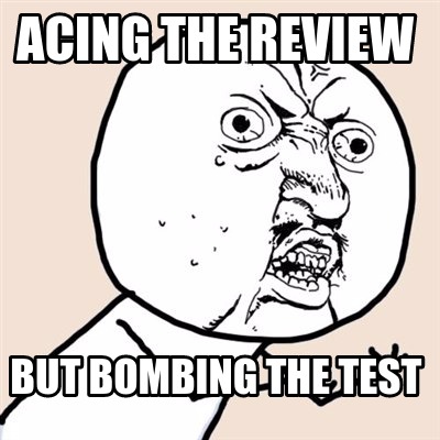 Meme Maker - acing the review but bombing the test Meme Generator!