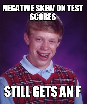 Meme Maker - negative skew on test scores STILL GETS AN F Meme Generator!