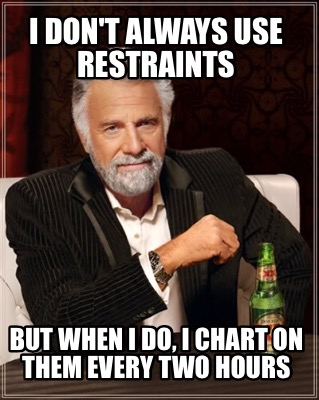 Meme Maker - I don't always use restraints But when I do, I chart on ...