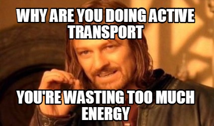 Meme Maker - Why are you doing active transport You're wasting too much ...
