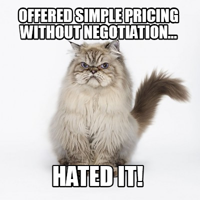 Meme Maker - offered simple pricing without negotiation... hated it ...