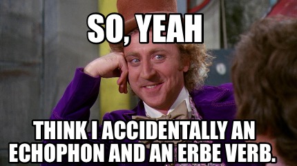 Meme Maker - So, yeah Think I accidentally an Echophon and an Erbe Verb ...
