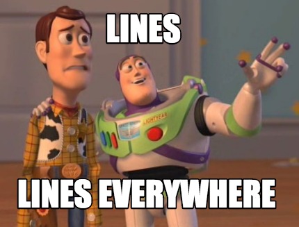Meme Maker - Lines Lines everywhere Meme Generator!