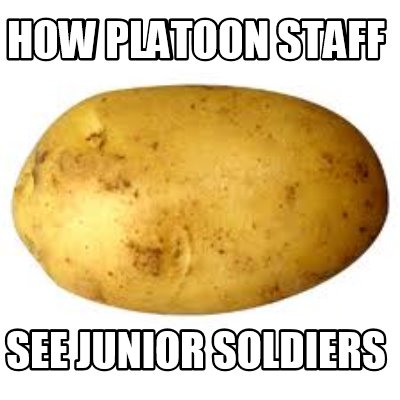 Meme Maker - how platoon staff see junior soldiers Meme Generator!
