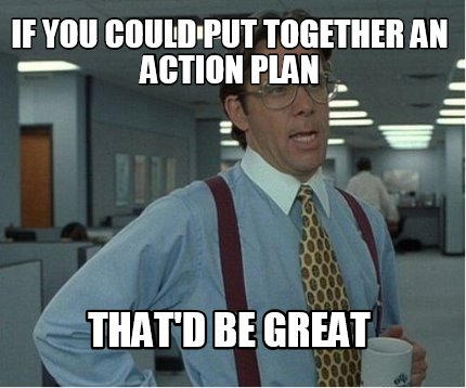 Meme Maker - If you could put together an action plan That'd be Great ...