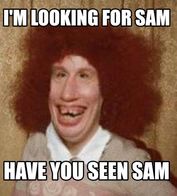 Meme Maker - I'M LOOKING FOR SAM HAVE YOU SEEN SAM Meme Generator!
