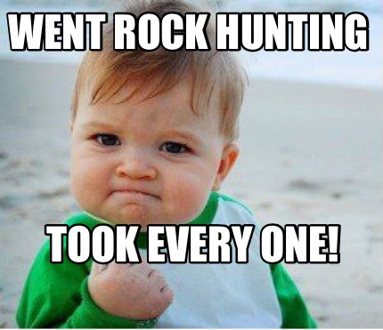 Meme Maker - Went rock hunting Took every one! Meme Generator!