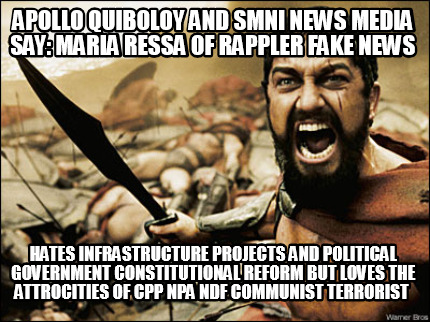 Meme Maker - Apollo Quiboloy and SMNI News Media say: Maria Ressa of ...