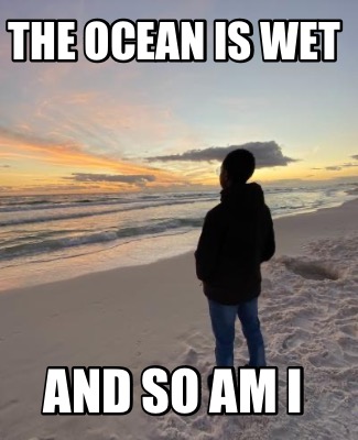 Meme Maker - the ocean is wet and so am i Meme Generator!