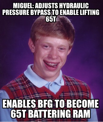 Meme Maker - Miguel: adjusts hydraulic pressure bypass to enable ...