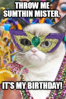 Meme Maker - Throw me sumthin mister, it's my birthday! Meme Generator!
