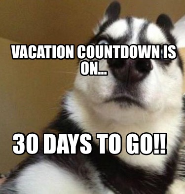 Meme Maker - VACATION COUNTDOWN 30 DAYS Meme Generator!