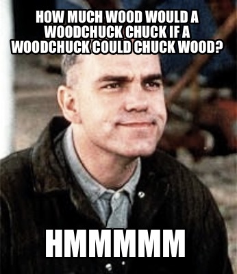 Meme Maker - How much wood would a woodchuck chuck if a woodchuck could ...