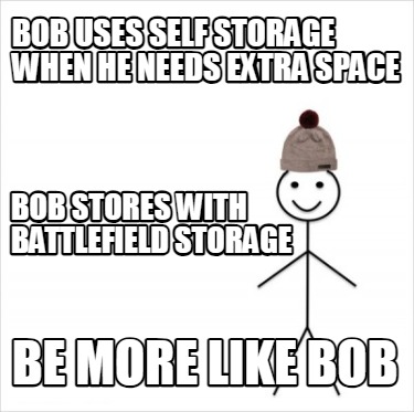 Meme Maker - bob uses self storage when he needs extra space be more ...